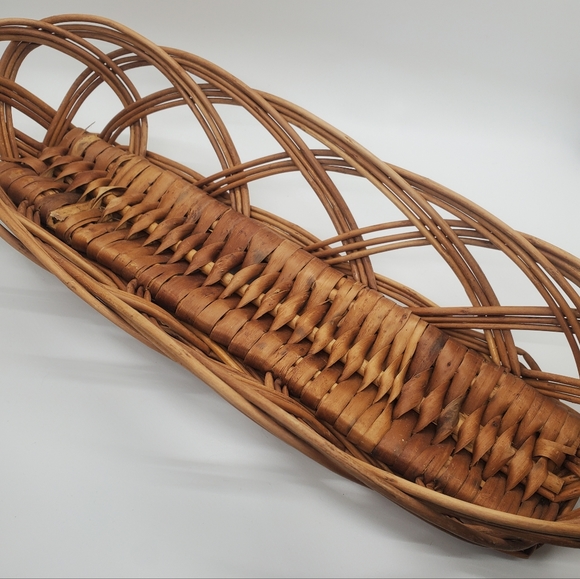 Accents | Vintage Rattan Wicker Long Basket | Poshmark